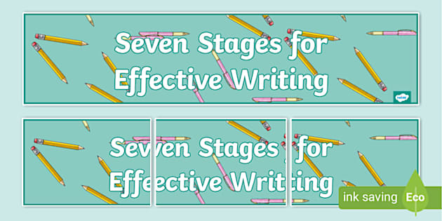 Seven Stages for Effective Writing - Display Banner - Twinkl