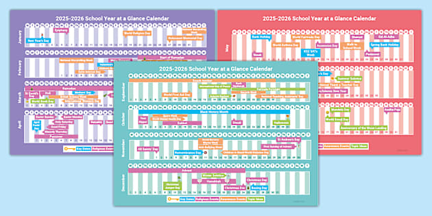 2024-2025 School Year at a Glance Calendar (teacher made)