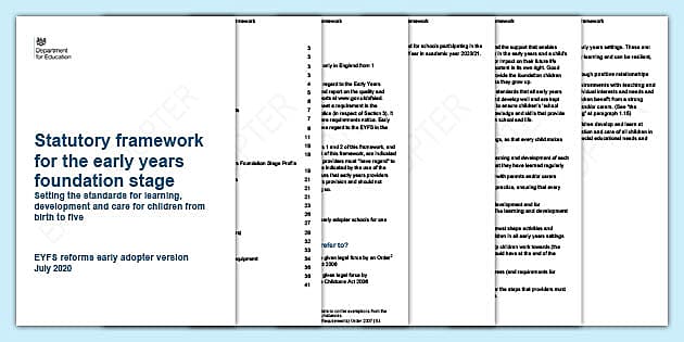 Guide to the new EYFS Framework 2020/2021