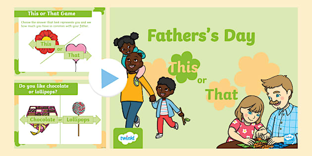 Father's Day This or That PowerPoint Game - Twinkl