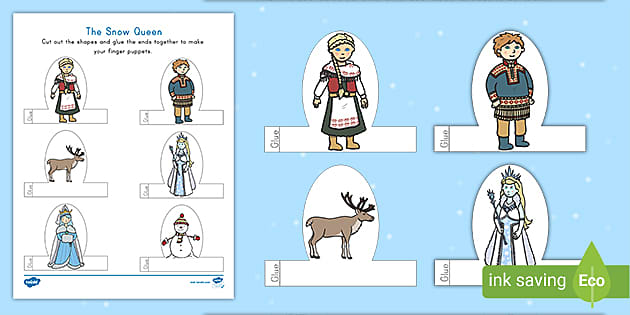 The Snow Queen Story Finger Puppets (teacher made)