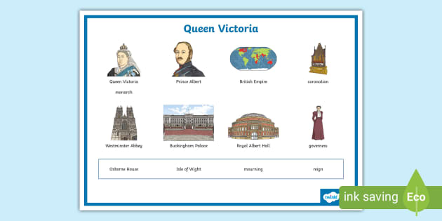 Queen Victoria Word Mat