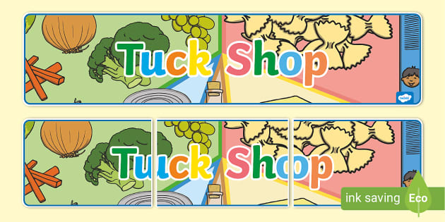 Balanced Eating Tuck Shop Display Banner (teacher made)