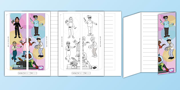 Occupations Folding Writing Template (teacher made) - Twinkl