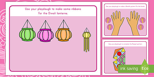 Diwali Playdough Mats (teacher made)