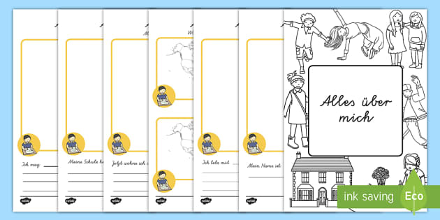 Alles über mich Arbeitsblätter (teacher made) - Twinkl