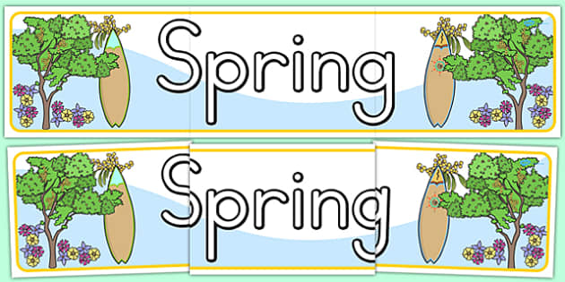 FREE! - Spring Display Banner (teacher made) - Twinkl
