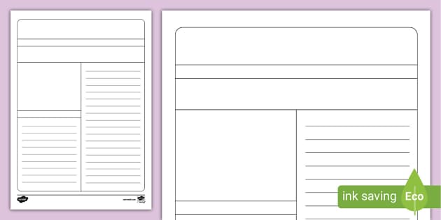 KS1 Newspaper Writing Template Newspaper Frame Twinkl