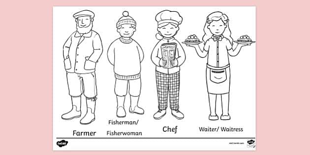 Careers Colouring Page For Kids - Colouring Sheets