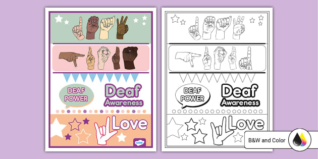 ASL Deaf Proud Poster (teacher made) - Twinkl