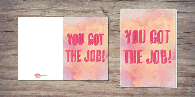 You Got The Job! Card | Twinkl Party (teacher made) - Twinkl