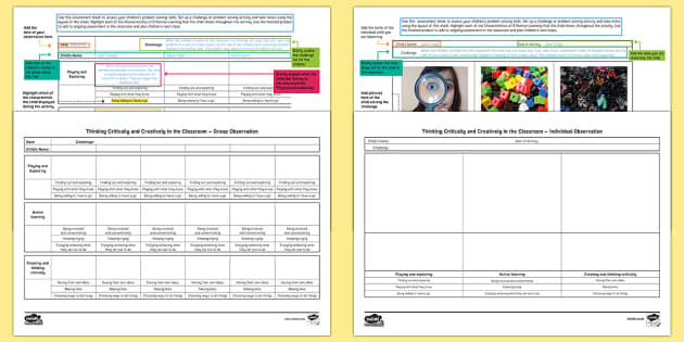 Thinking Critically | Observation Templates Pack | Twinkl