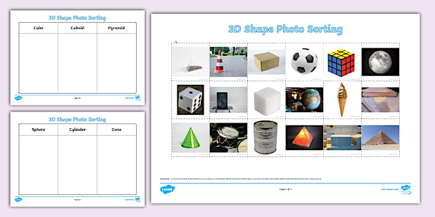 👉 3D Shape Photo Sorting Activity - Twinkl - KS1 - Twinkl