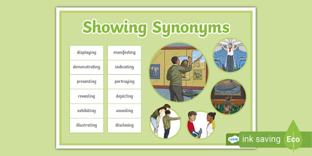Showing Synonyms Word Mat (teacher made) - Twinkl
