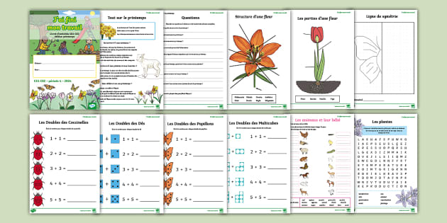 J'ai fini mon travail - Livret d'activités CE1-CE2 - édition printemps