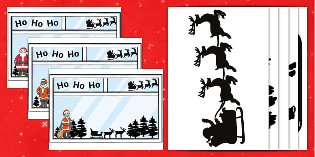 Santa Window Display (teacher made) - Twinkl