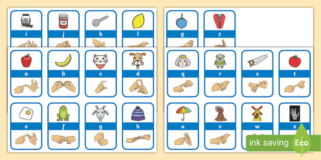 New Zealand Sign Language Alphabet Flash Cards
