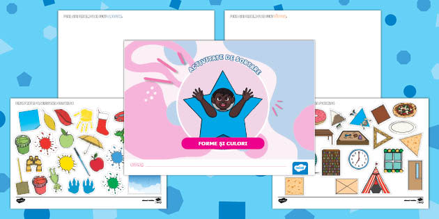 Forme și culori – Activitate de sortare (teacher made)