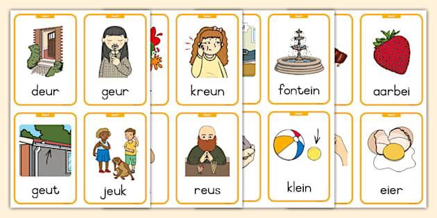 Graad 2 Klanke Flitskaarte eu, ei (teacher made) - Twinkl