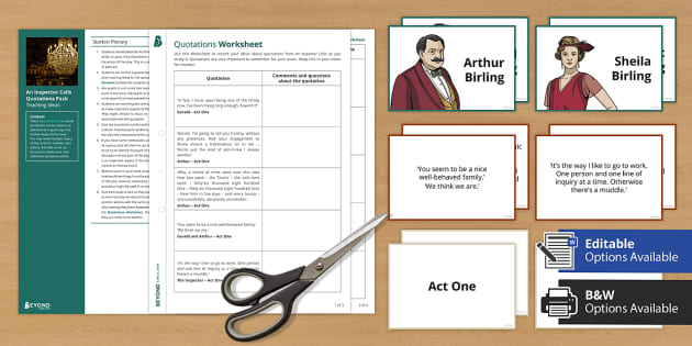 An Inspector Calls Key Quotations | GCSE English | Beyond