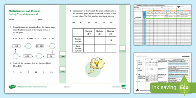 👉 Year 5 Multiplication and Division End-of-Strand Assessment