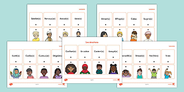 Activité de correspondance : Les émotions (teacher made)