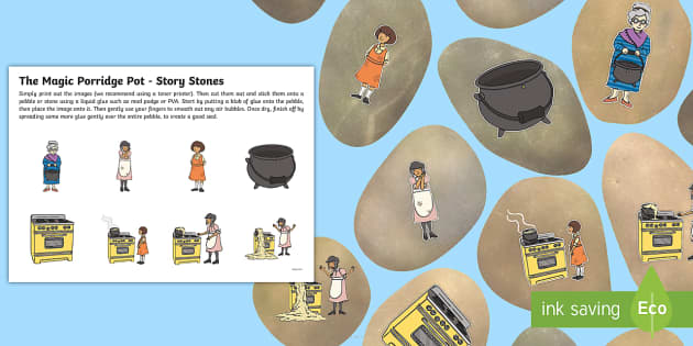 The Magic Porridge Pot Story Stone Image Cut Outs - Twinkl