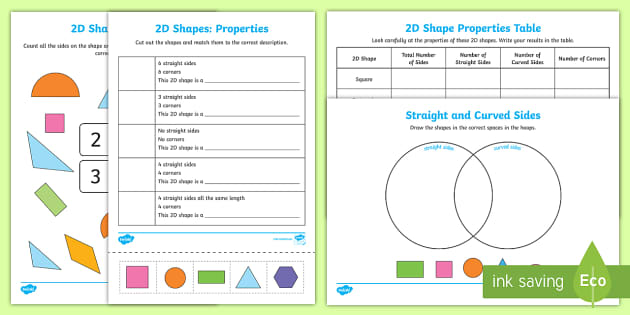 Properties Of 2D Shapes Worksheets Primary Resources Properties Of 2D Shapes Worksheets Primary Resources