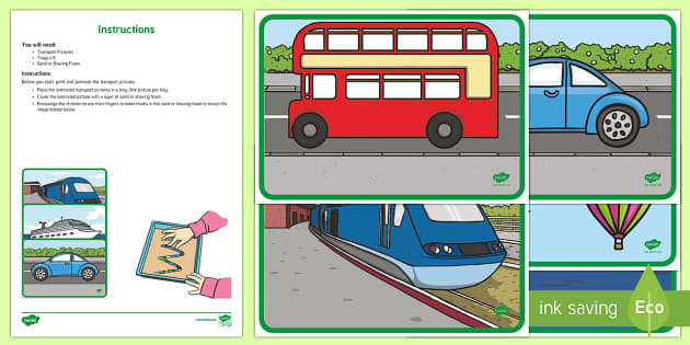 Transport Mark-Making Image Reveal (teacher made) - Twinkl