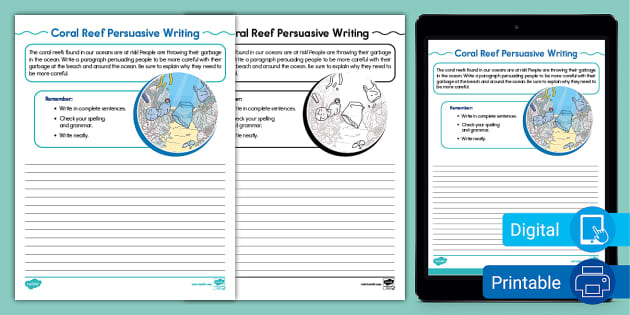 Coral Reef Persuasive Writing | Habitats | Twinkl USA