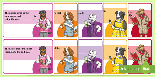 KS2 Reading Sentence Stems Display Cards (teacher made)