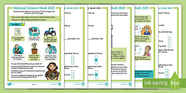 Science Week 2021 Differentiated Reading Comprehension Activity