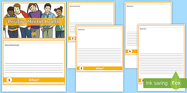 Positive Mental Health Staggered Notebook (teacher made)