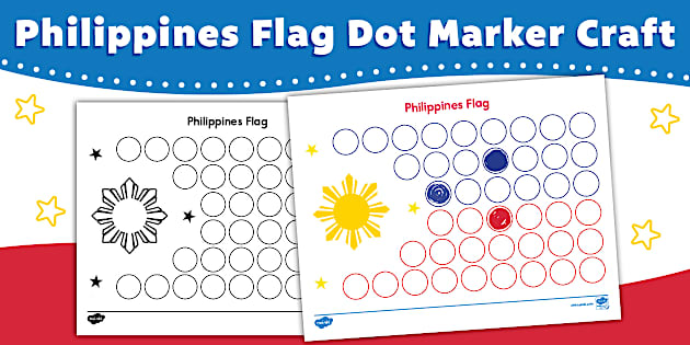 Philippines Flag Dot Marker Craft