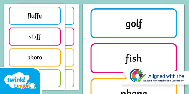 Linguistic Phonics Stage 5/6 Phase 3a 'f' Sound Word Cards