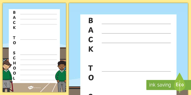 Back to School Acrostic Poem | Twinkl Teaching Resources