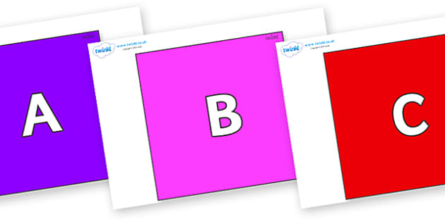 FREE! - A-Z Alphabet on Squares (teacher made) - Twinkl