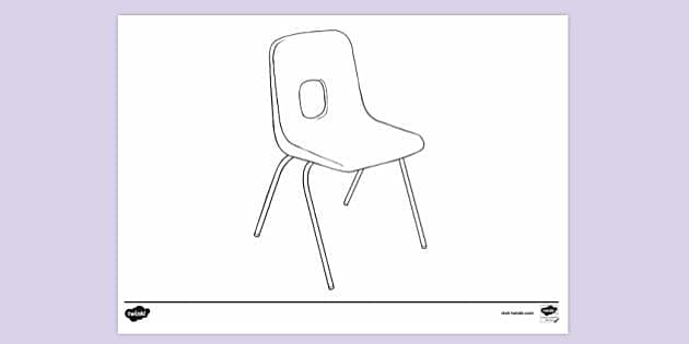 Brand New Shiny Chair Colouring Page | Colouring Sheets