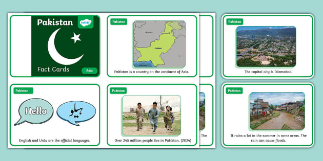 KS1 Pakistan Fact Cards (teacher made) - Twinkl