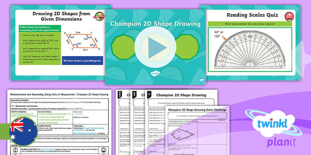 Year 5 Using Units of Measurement: 2D Shape Drawing Lesson 2