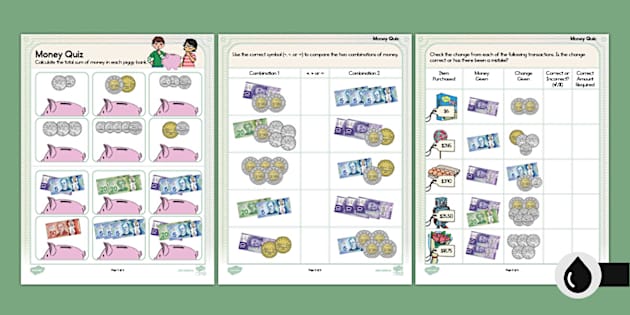 Financial Literacy Grade 3 Worksheet | Twinkl CA - Twinkl