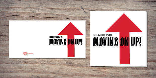 Moving On Up Card | Twinkl Party (Teacher-Made) - Twinkl