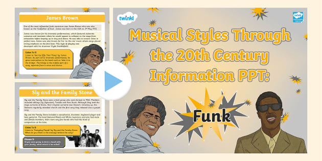 👉 KS2 Musical Styles Through the 20th Century PPT: Funk