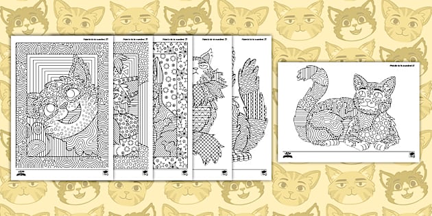 Pisicile de la numărul 27 – Desene de colorat mindfulness