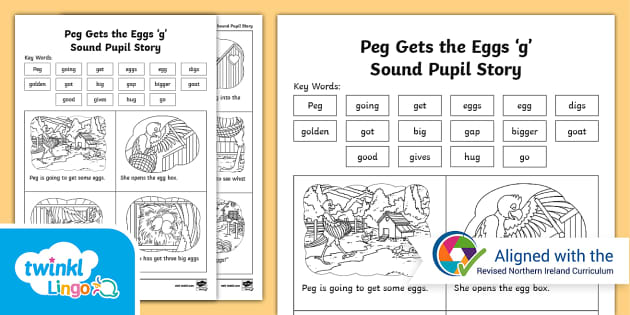 Peg Gets the Eggs 'g' Pupil Story Activity Sheet - Twinkl