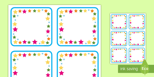 Multicolored Stars Square Editable Drawer Peg Name Labels multicolored-stars-square-editable-drawer-peg-name-labels