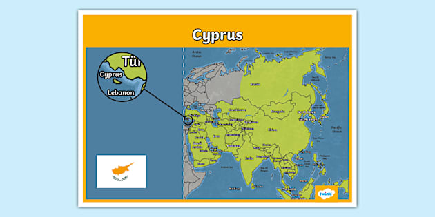Map of Where Cyprus Is Display Poster - Twinkl