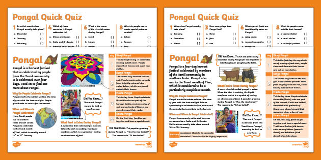 KS2 Pongal Fact File (nauczyciel wykonał) - Twinkl KS2 Pongal Fact File (nauczyciel wykonał) - Twinkl