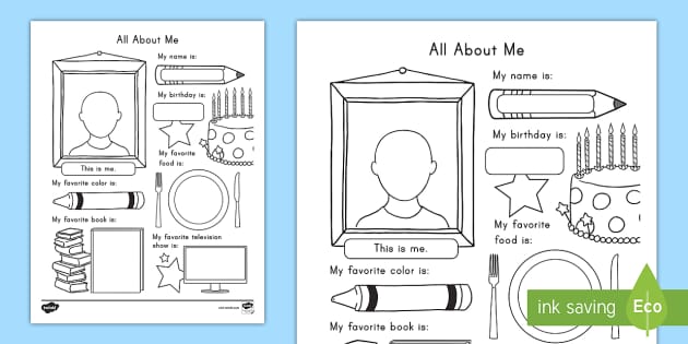 All About Me Activity (teacher made)