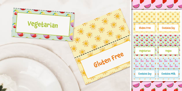 Summer Fun Food Labels | Twinkl Party (teacher made)